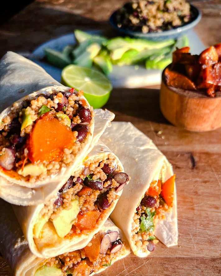 Chipotle Squash, Couscous & Bean Burrito - Ainsley Harriott