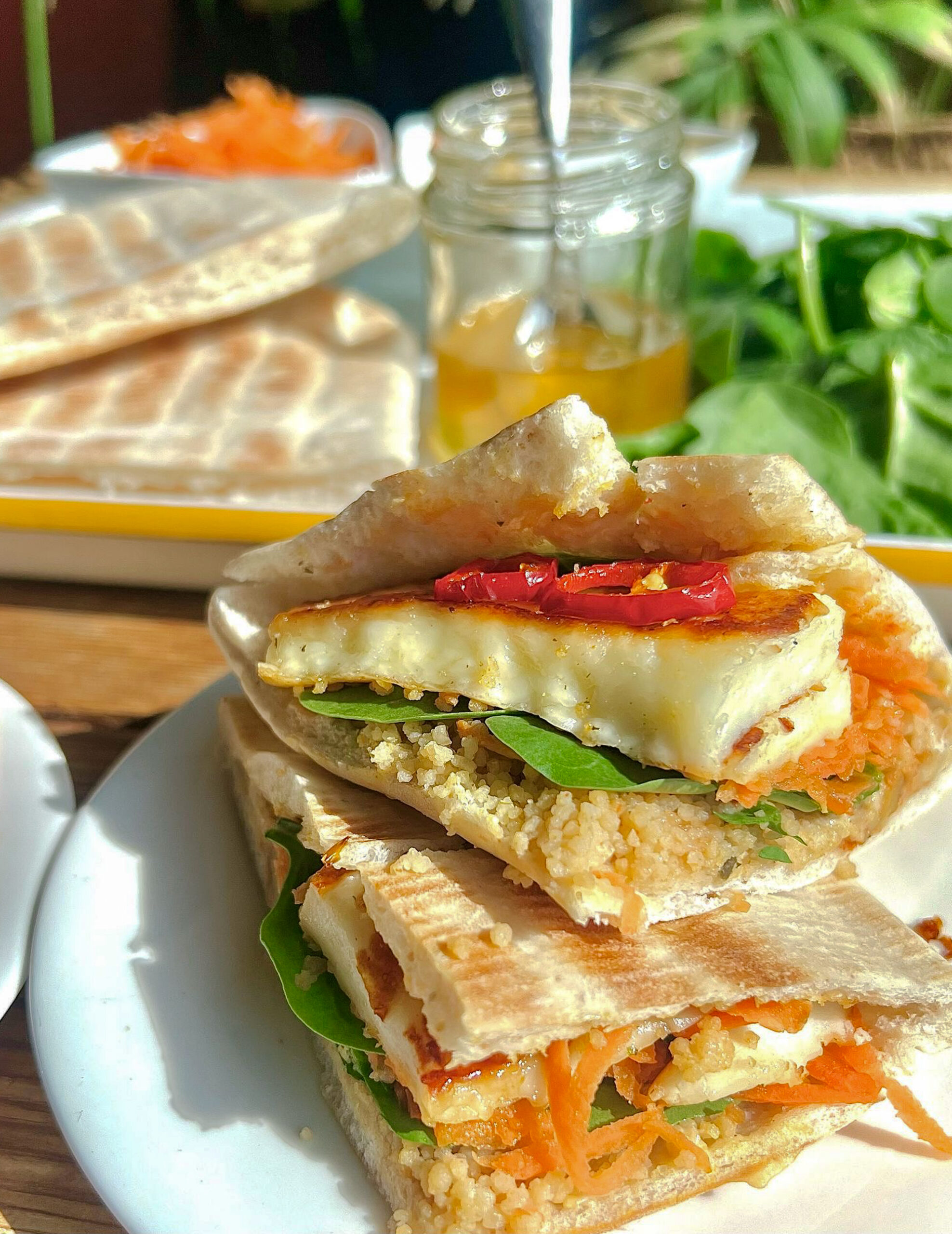 Chilli Honey Halloumi & Couscous Pitta Pockets - Ainsley Harriott