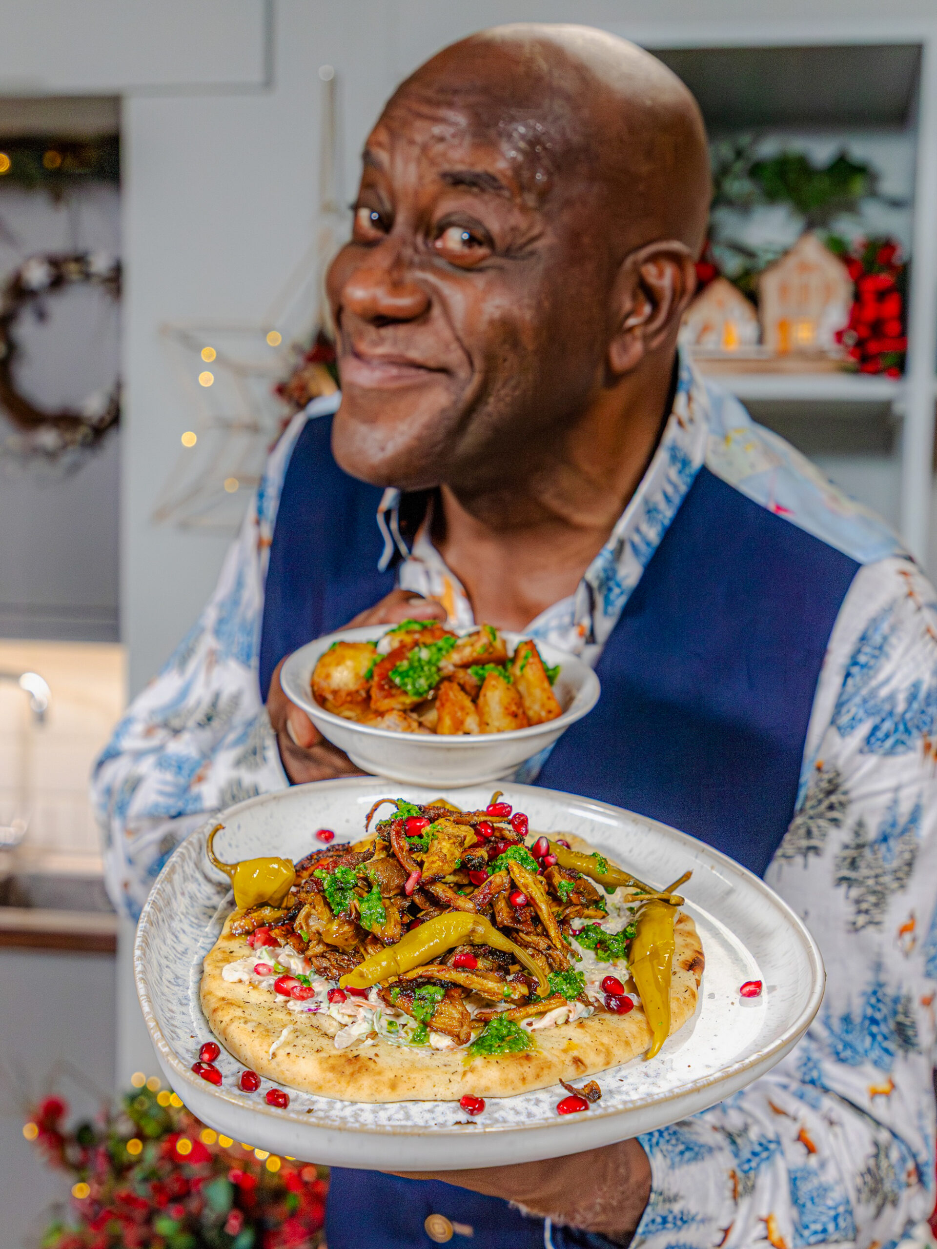 Turkey Shawarma with Tahini Sprout Slaw & Zhoug Dressing - Ainsley Harriott